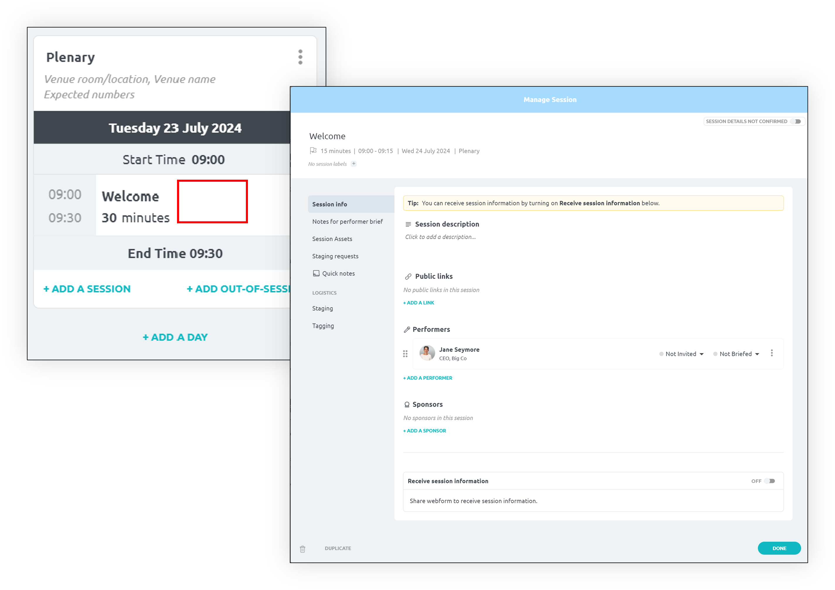 Building your program in Joi